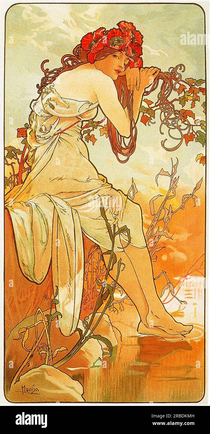 Alphonse mucha art nouveau immagini e fotografie stock ad alta ...