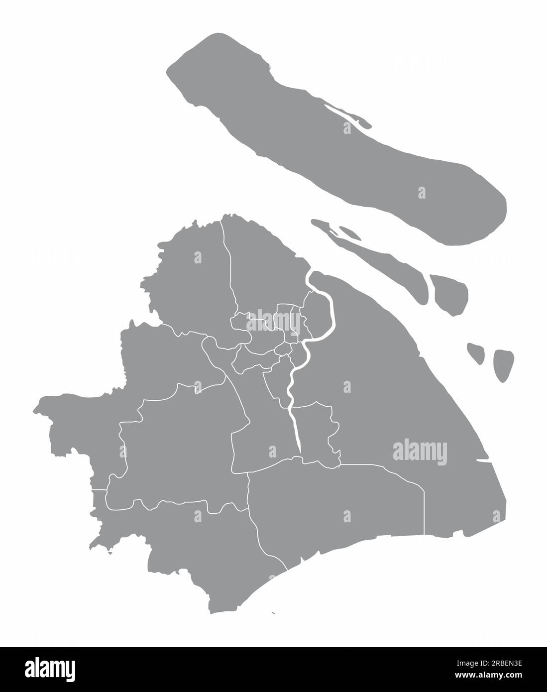 Mappa della cina di shanghai Immagini Vettoriali Stock - Alamy