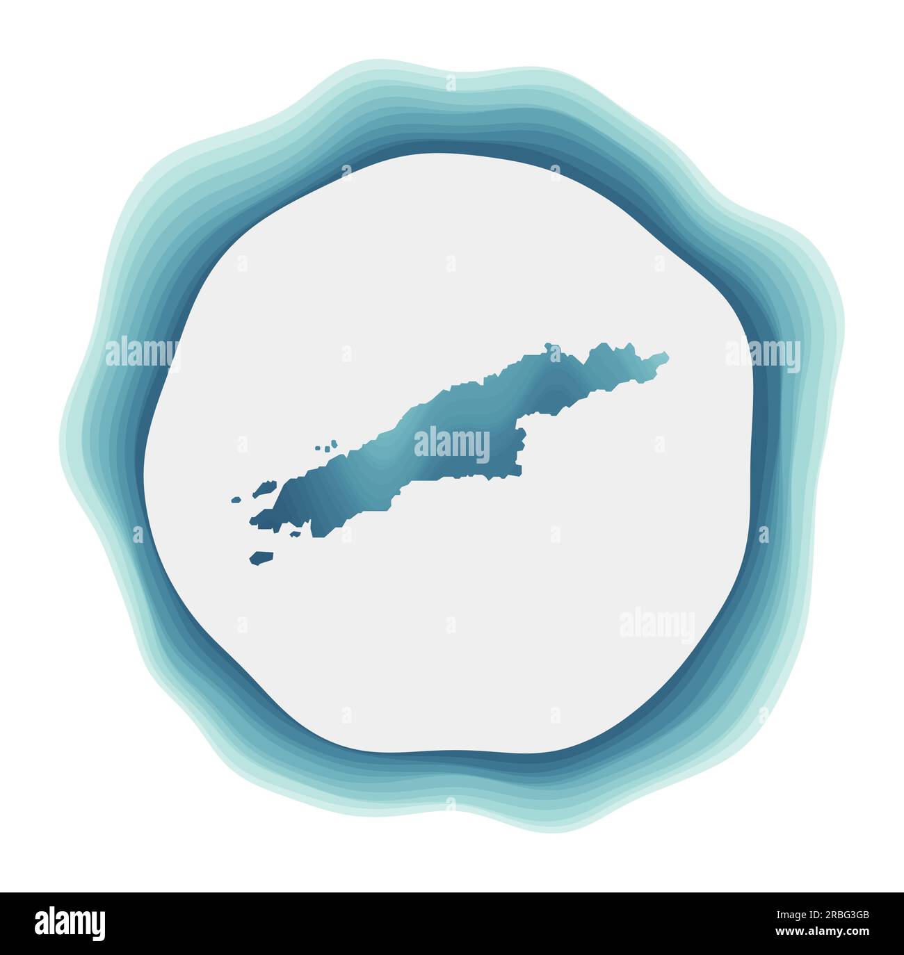 Mappa dell'idra dell'isola Immagini Vettoriali Stock - Alamy