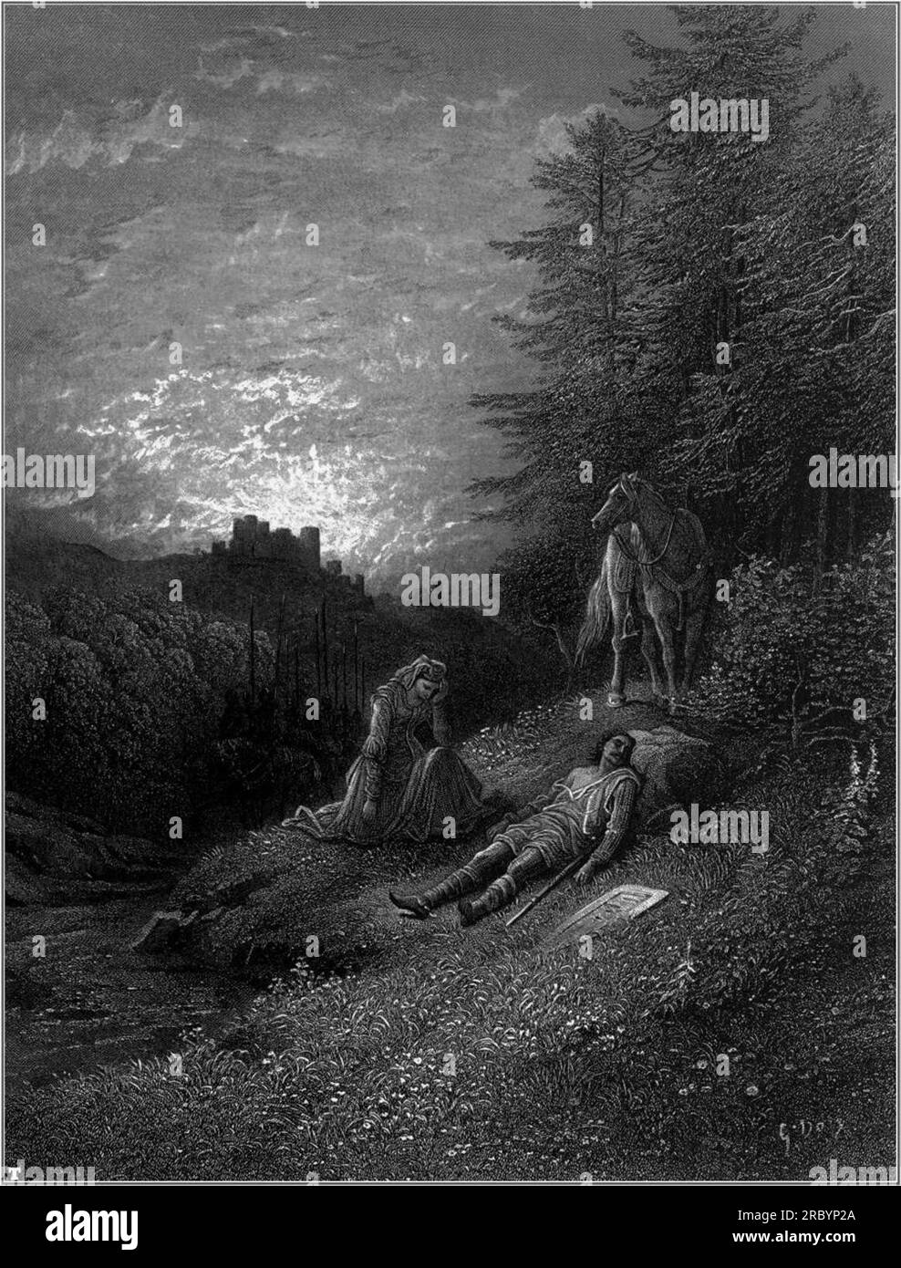 Idylls king illustration gustave dore immagini e fotografie stock ad alta risoluzione - Alamy