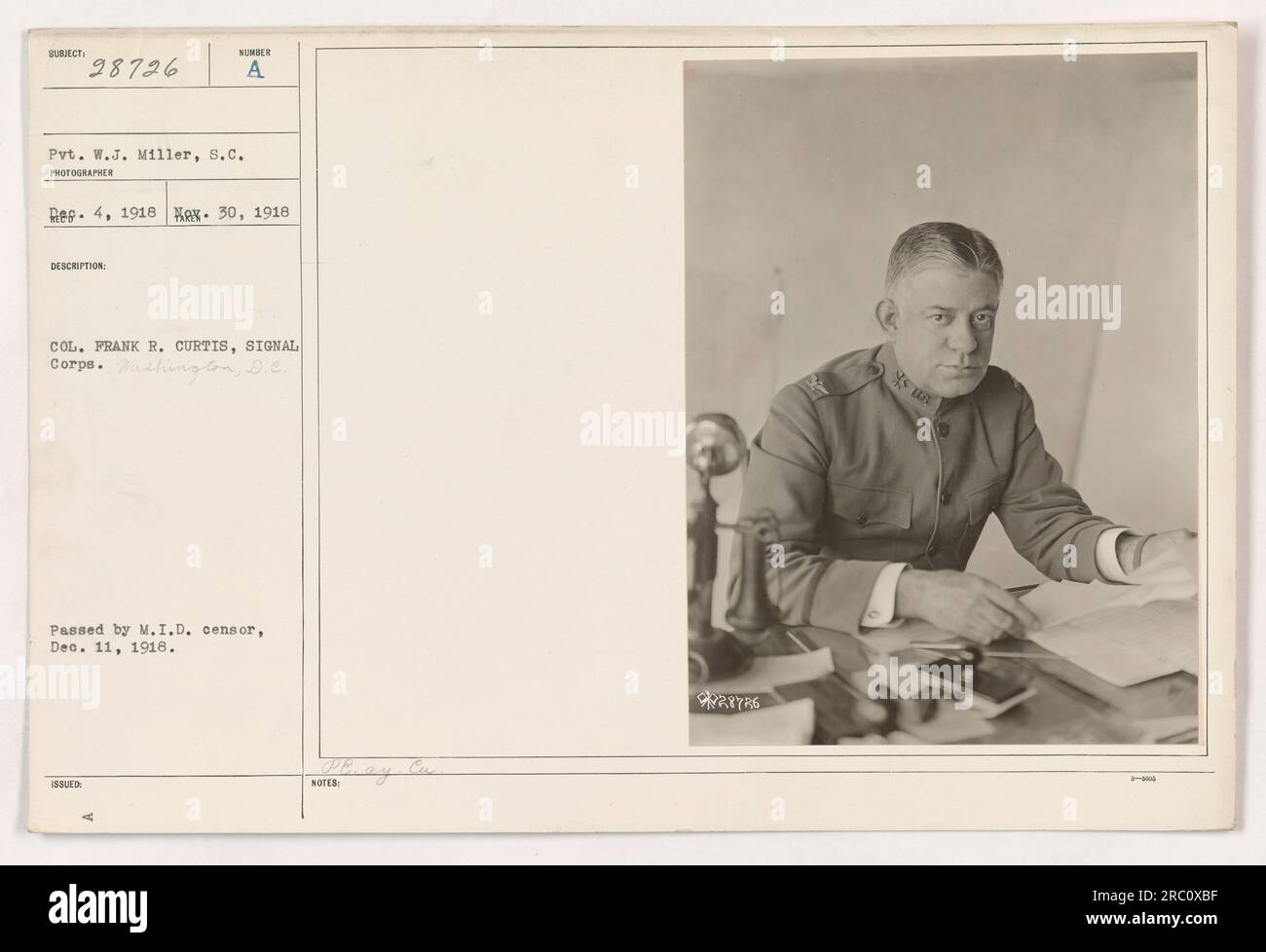 Col curtis nella prima guerra mondiale immagini e fotografie stock ad ...