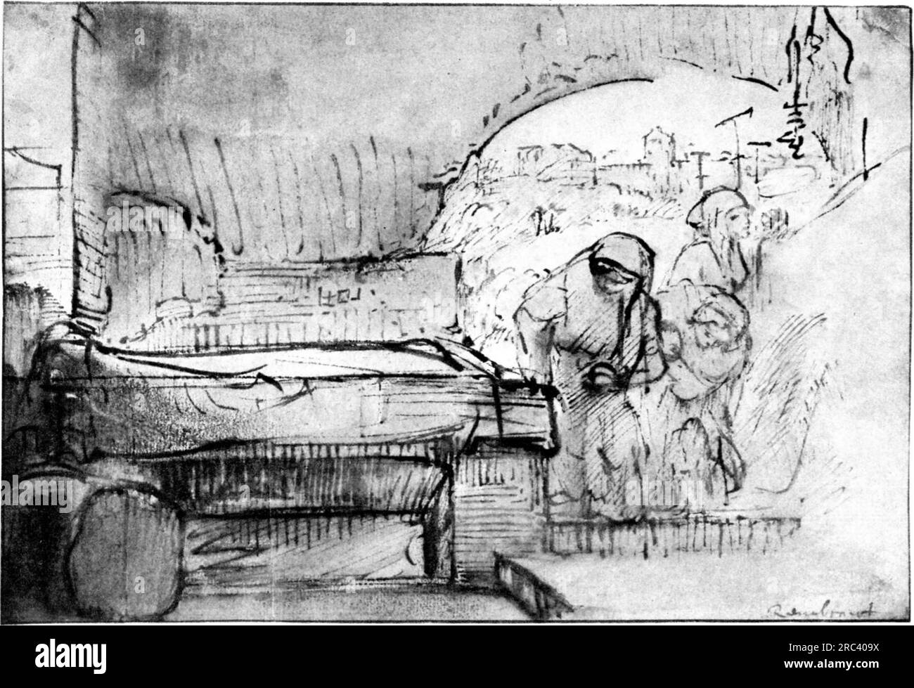 Three marys at the tomb Foto e Immagini Stock in Bianco e Nero - Alamy