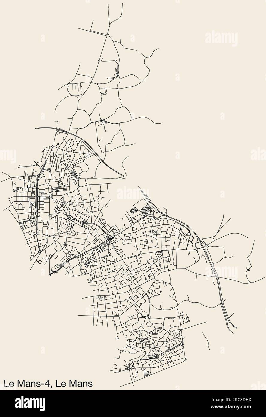 Mappa di le mans Immagini Vettoriali Stock - Alamy