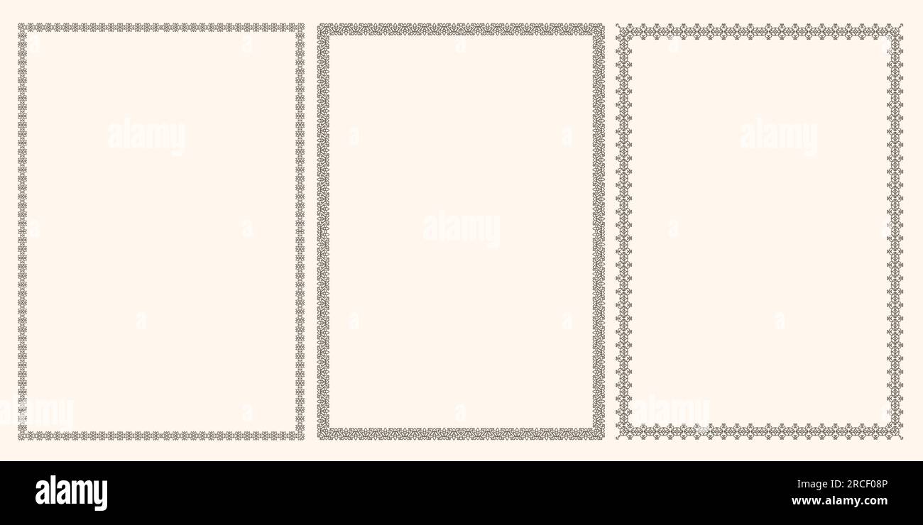 Cornici menu vuote Immagini Vettoriali Stock - Alamy