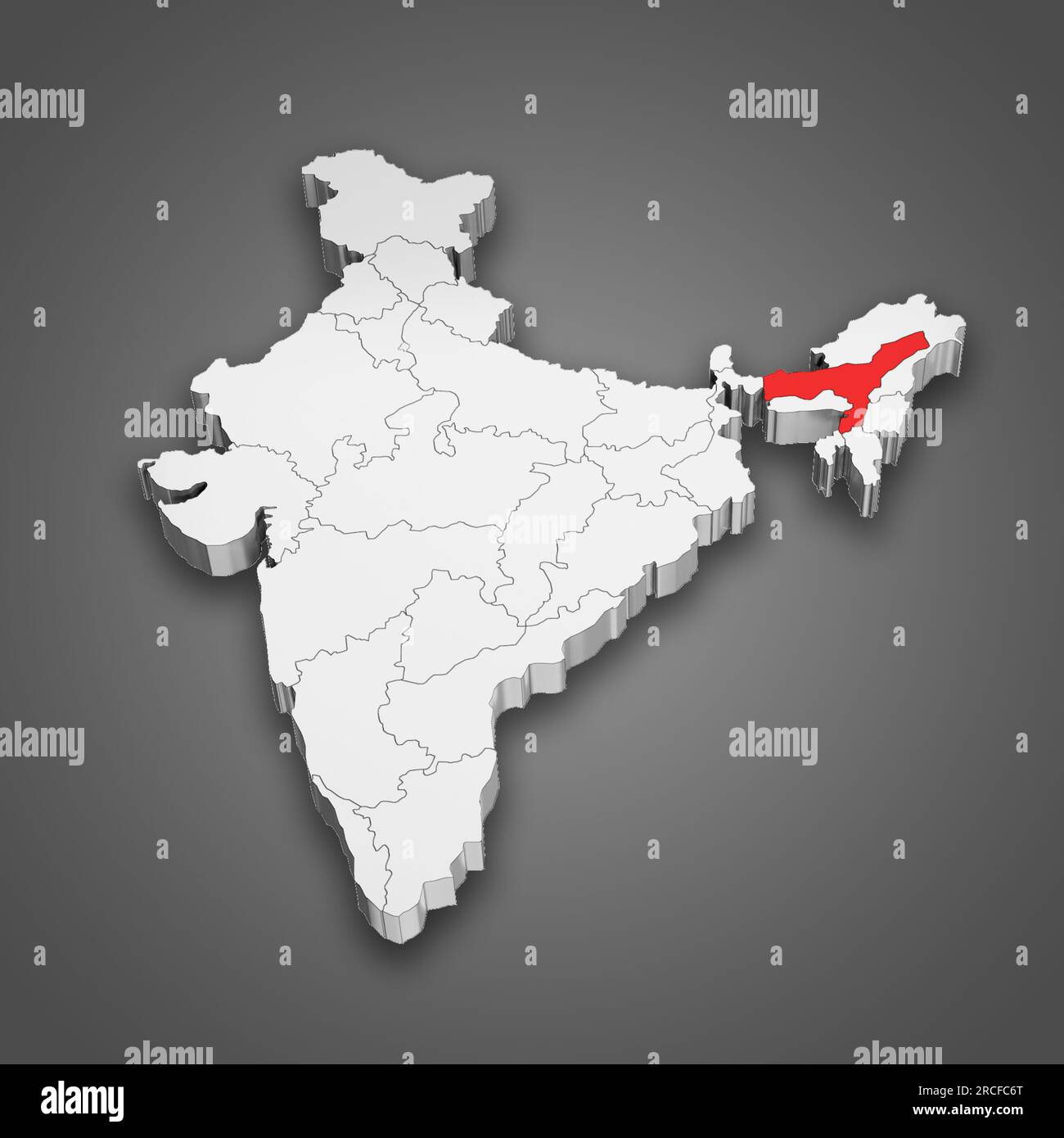 Mappa di posizione di assam dell'india immagini e fotografie stock ad ...