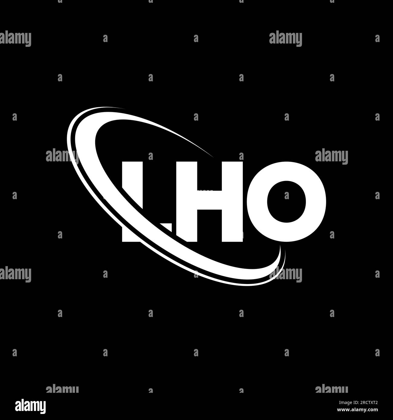 Logo LHO. LHO Letter. Logo LHO LETTER. Iniziali logo LHO collegato con ...