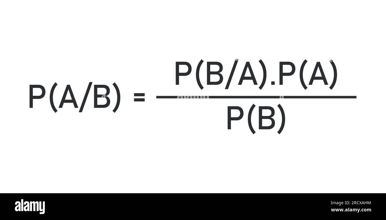 Formula del teorema di Bayes nella teoria della probabilità. Risorse ...
