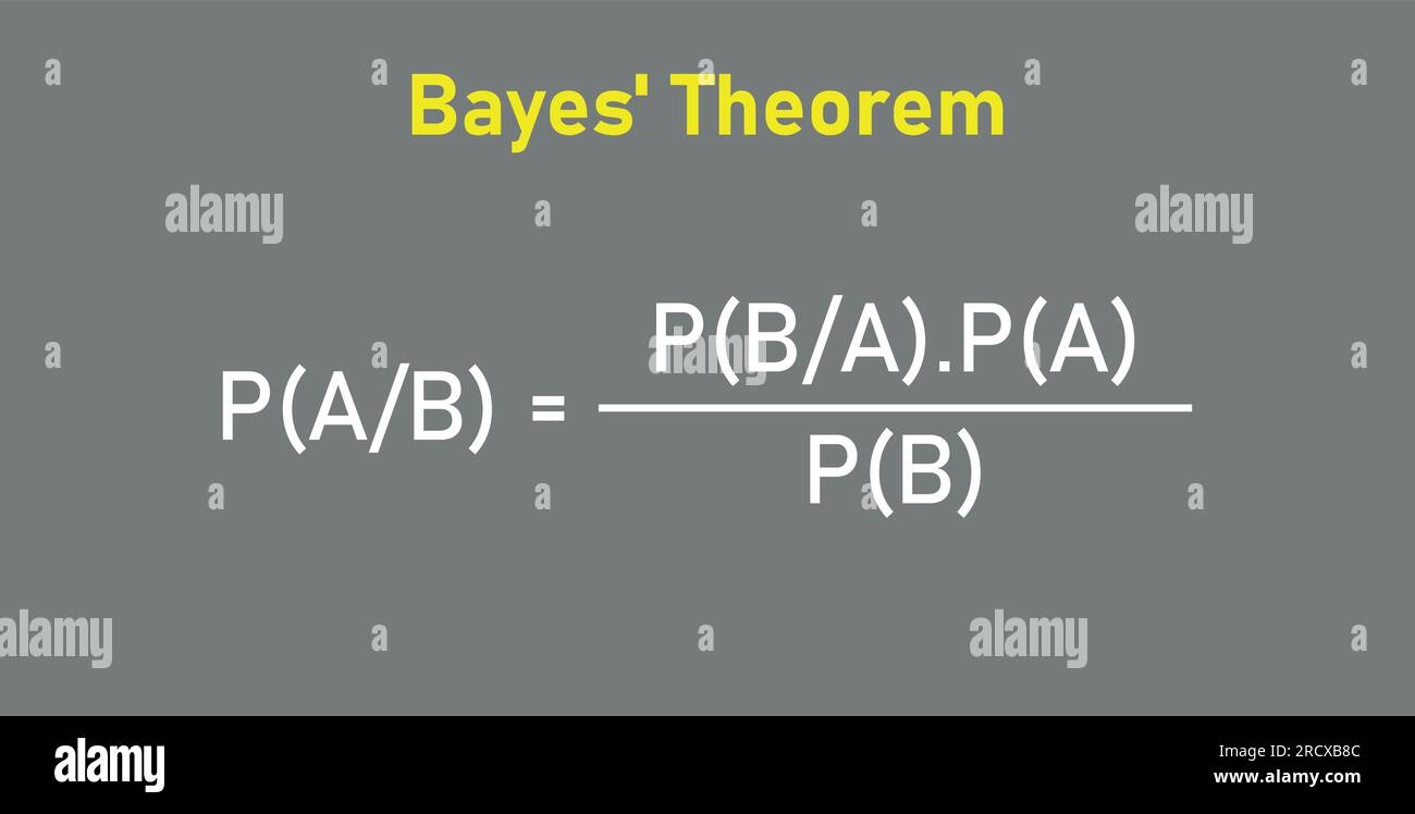 Formula del teorema di Bayes nella teoria della probabilità. Risorse ...