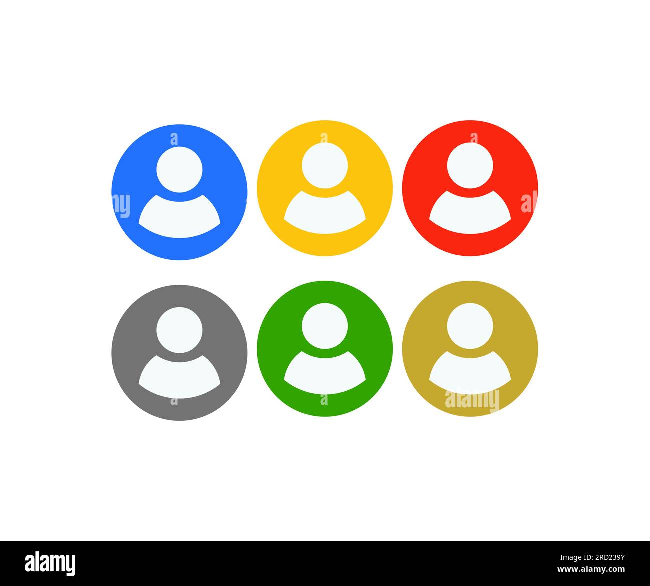 Set di icone vettore avatar utente. Avatar di silhouette umana. Simbolo ...