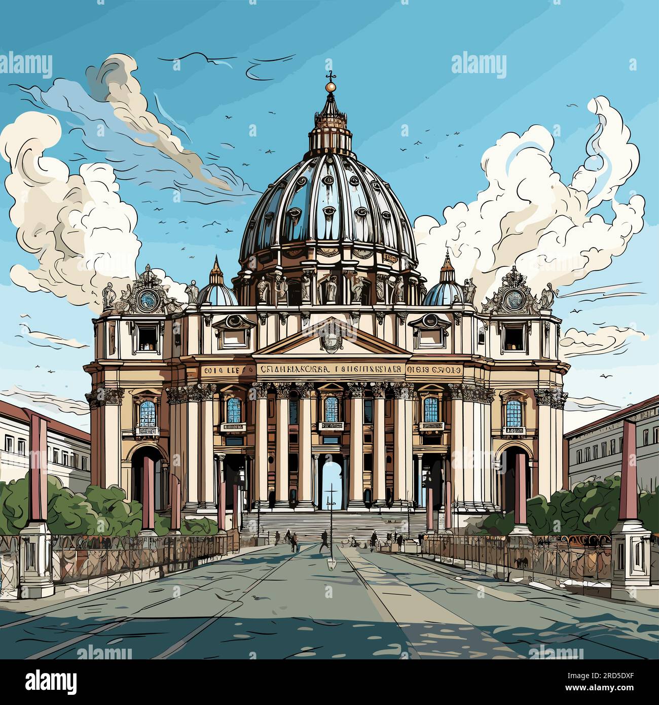 Basilica san pietro disegno Immagini Vettoriali Stock - Alamy
