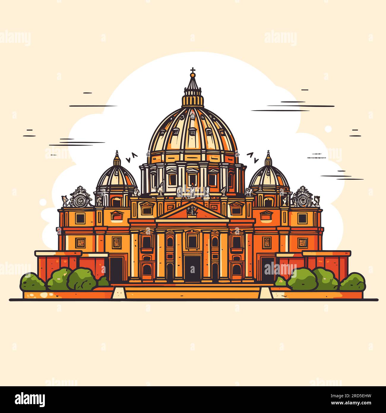 Basilica san pietro disegno Immagini Vettoriali Stock - Alamy
