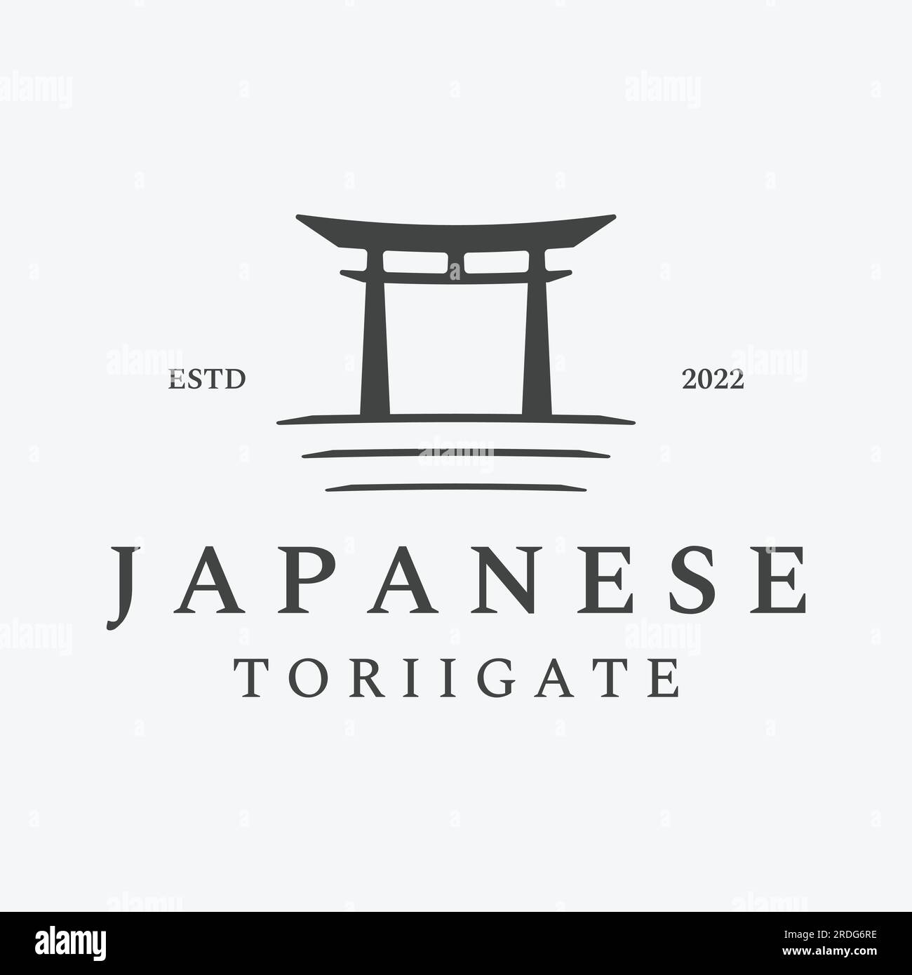 Antico logo giapponese tori gate. Porta tori per il patrimonio, la ...
