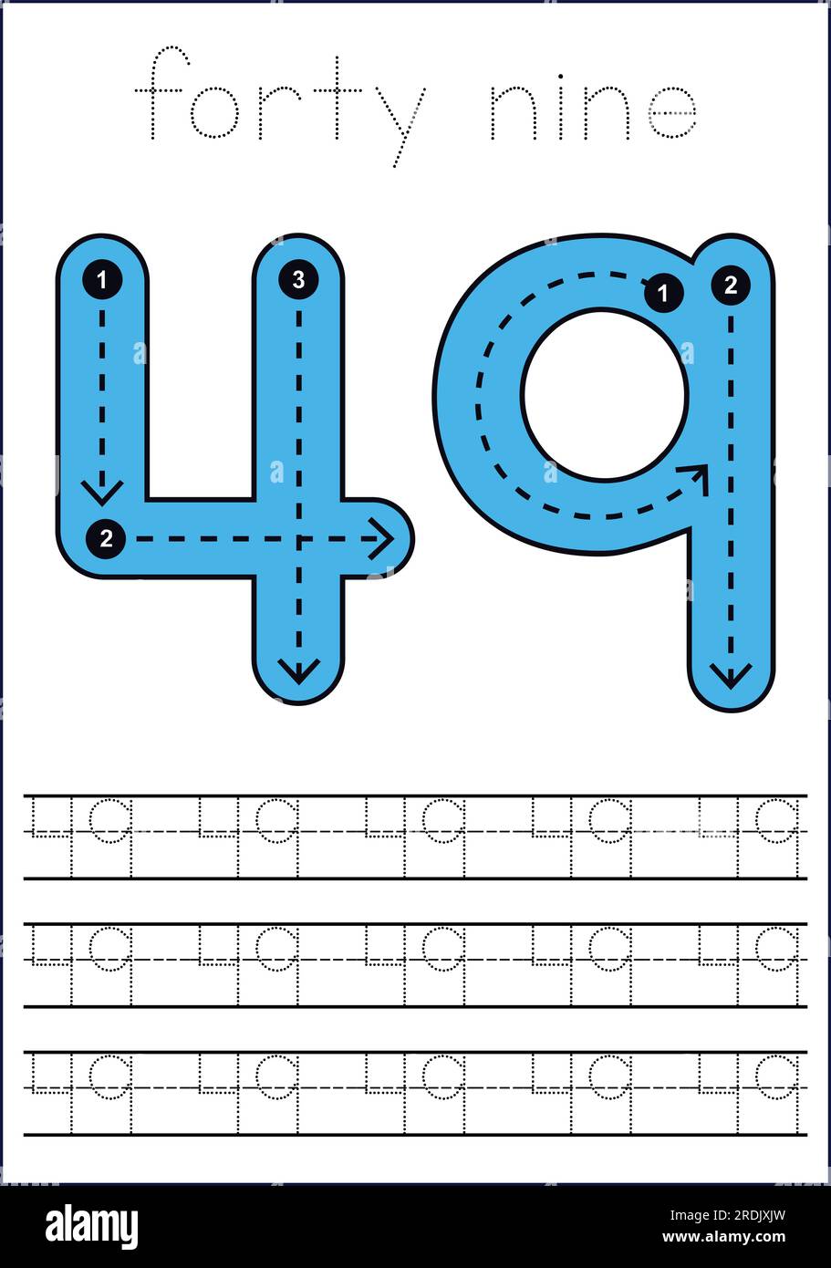 Imparare i numeri 1 100 Immagini Vettoriali Stock - Alamy