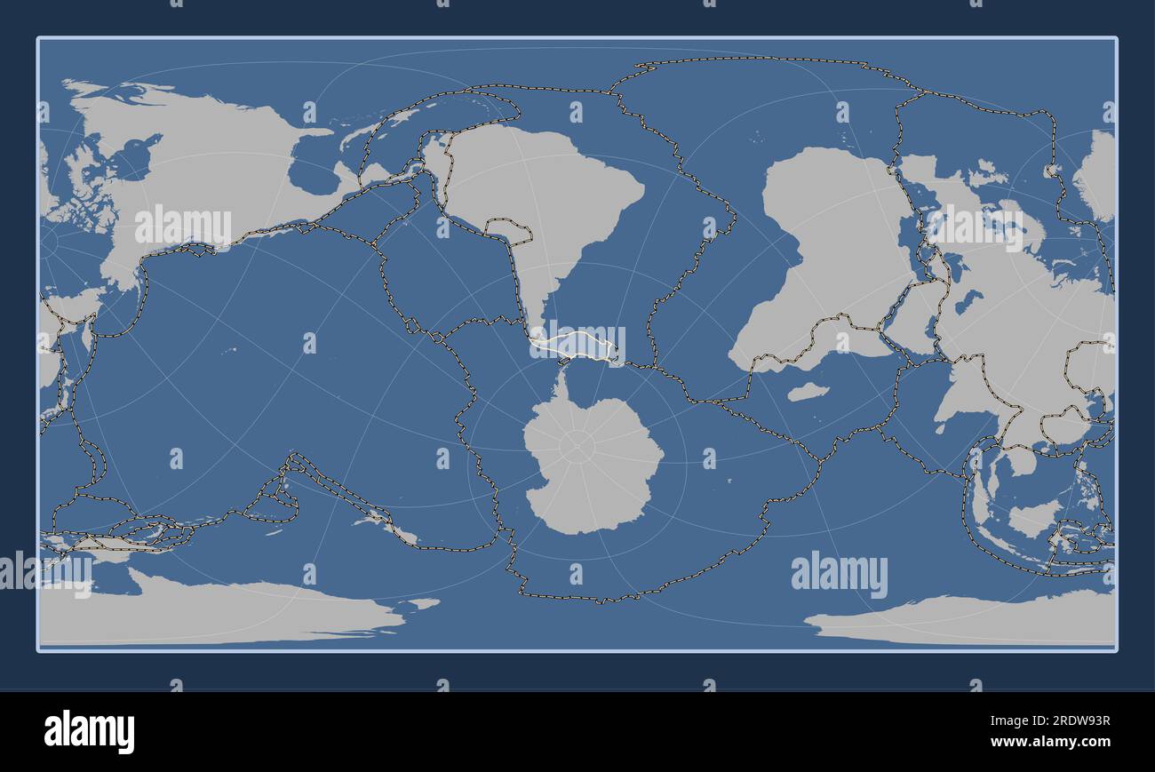 Lastra tettonica scozzese sulla mappa di contorno solido nella ...