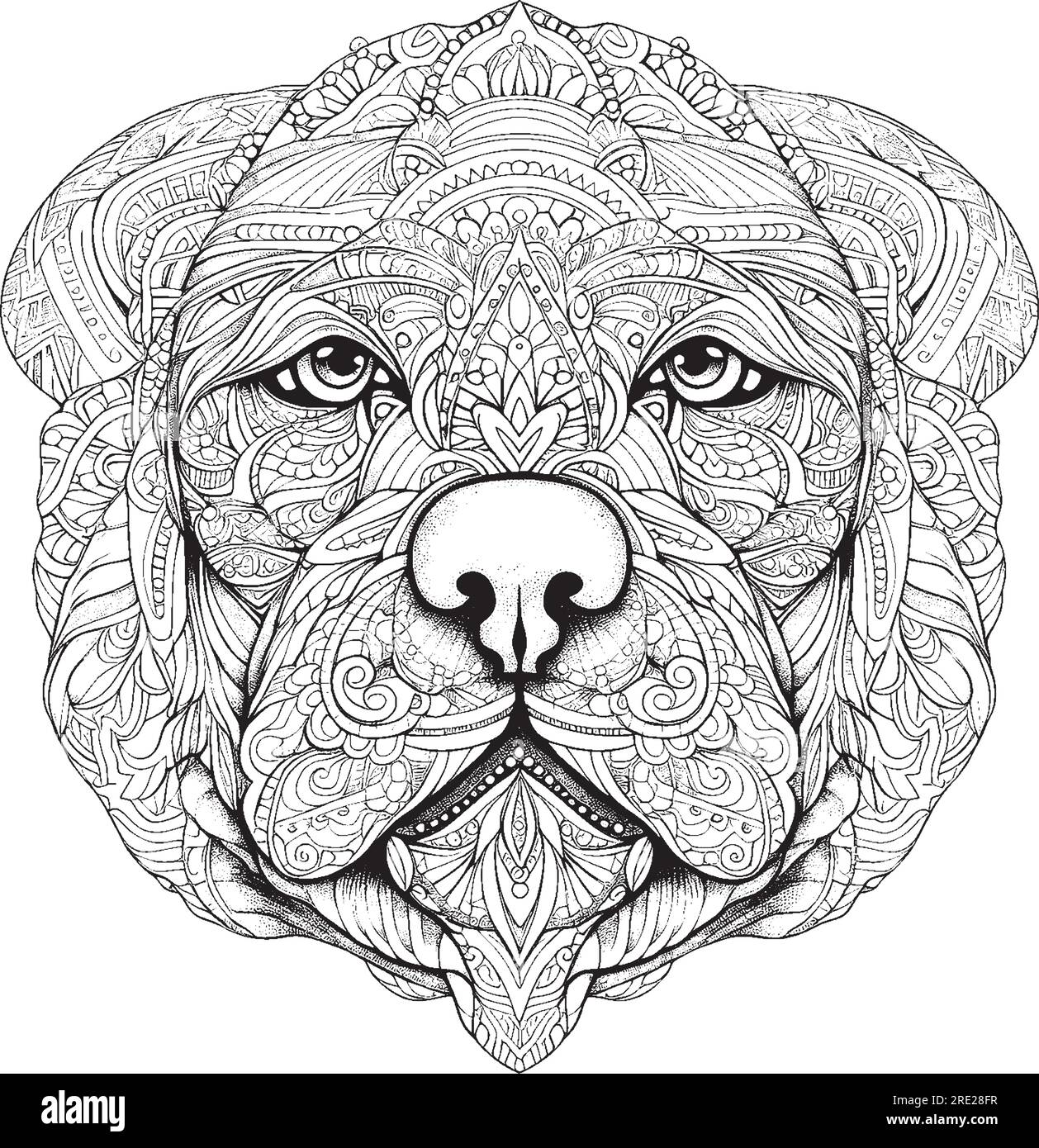 Disegno cane per colorare immagini e fotografie stock ad alta ...