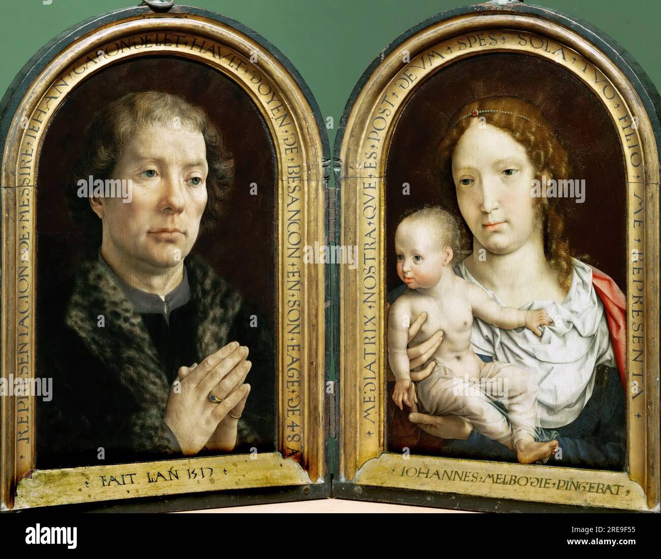 Jan Gossaert (c. 1478-1532) -- Diptych Carondelet: Jean Carondelet e la ...