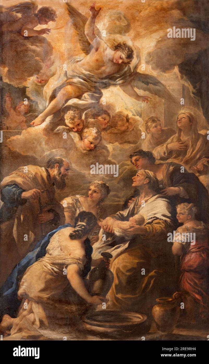 NAPOLI, ITALIA - 18 APRILE 2023: Il dipinto della Natività della ...