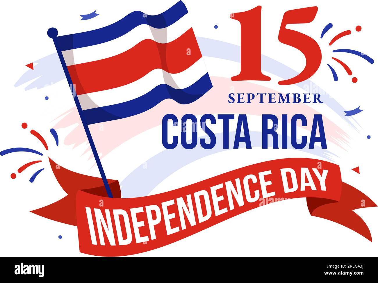 Bandiera della costa rica sventola Immagini Vettoriali Stock - Alamy