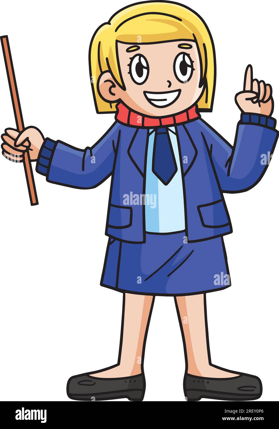 Illustration cartoon teacher in classroom immagini e fotografie stock ...