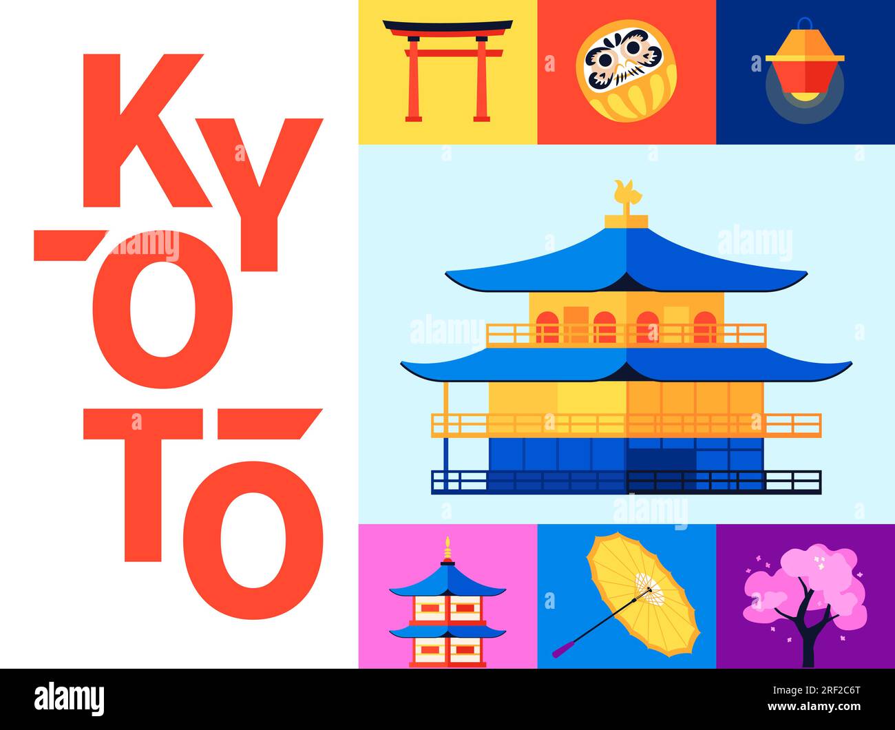 Cosa vedere kyoto Immagini Vettoriali Stock - Alamy