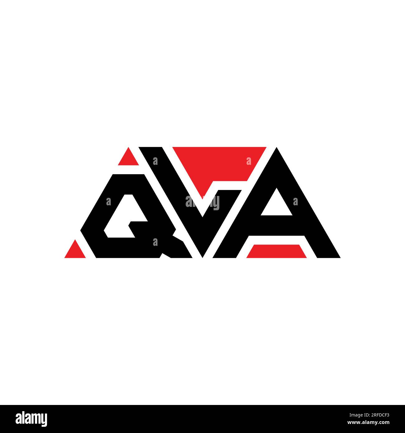 Logo QLA a lettera triangolare con forma triangolare. Monogramma del ...