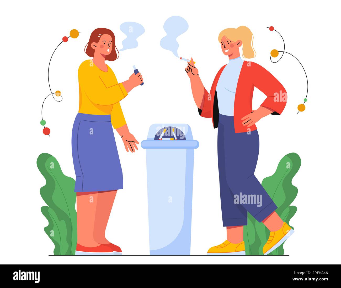 Donne fumatrici Immagini Vettoriali Stock - Alamy