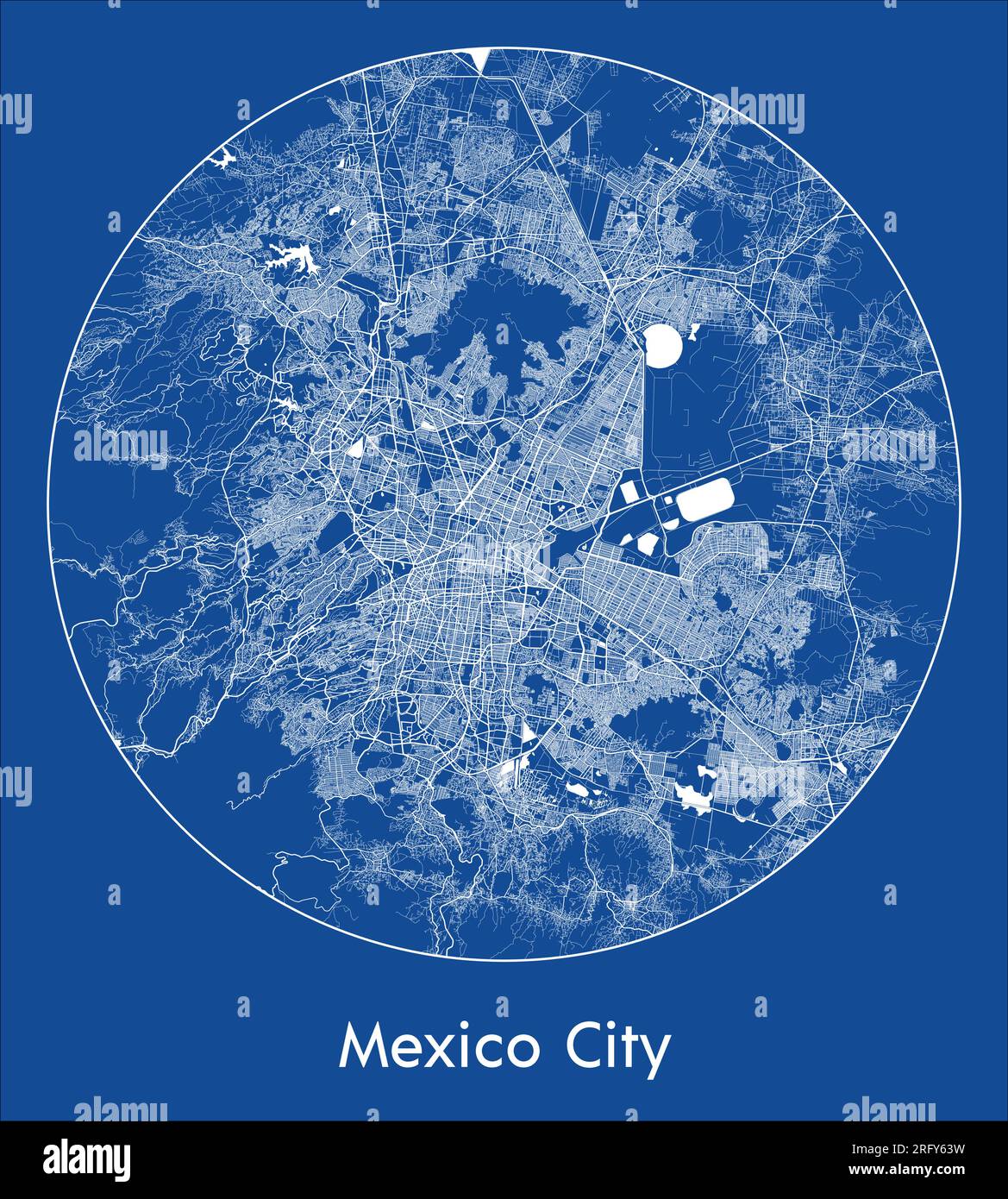 Ciudad de mexico map Immagini Vettoriali Stock - Alamy