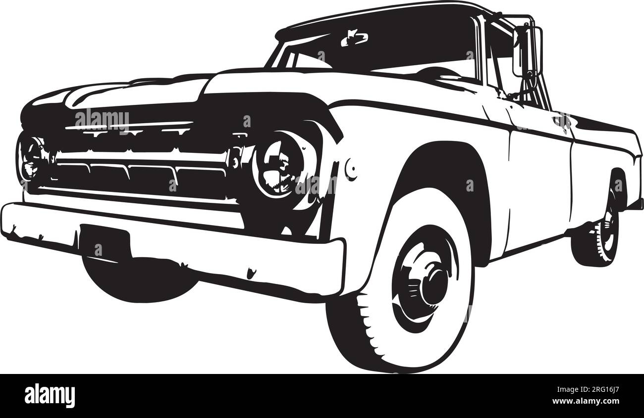 Classico camion americano Immagini Vettoriali Stock - Alamy