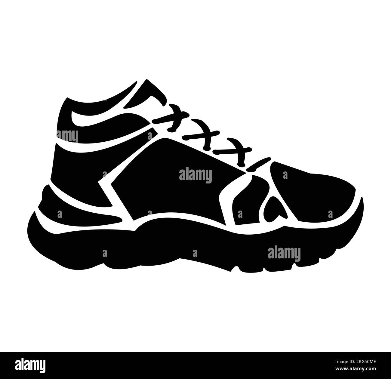 Logo vettoriale e silhouette di scarpe o sneaker. Icona vettoriale con ...