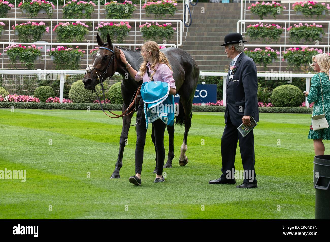 Ascot, Berkshire, Regno Unito. 28 luglio 2023. Horse Blazeon cinque ...