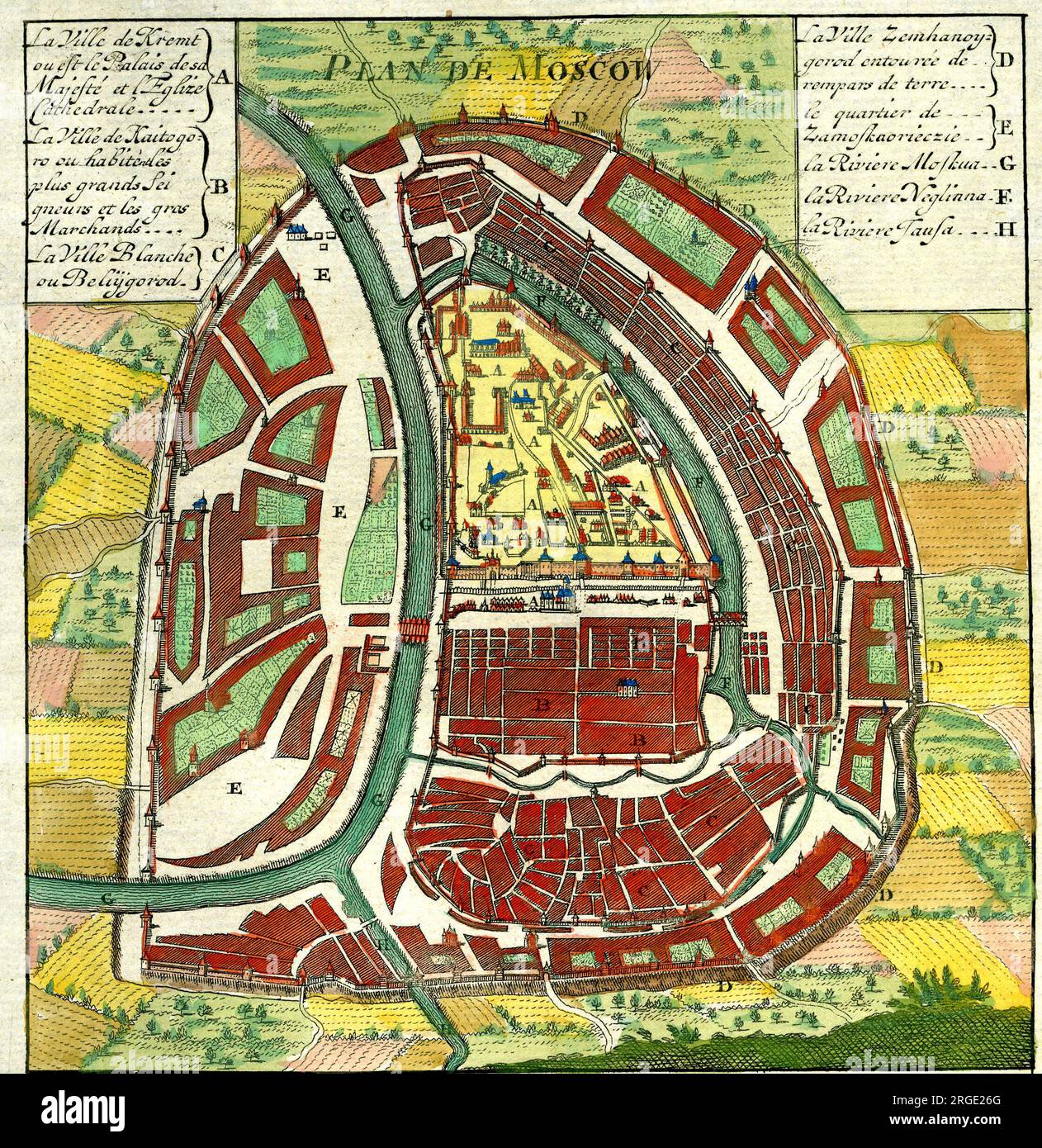 Mappa storica di mosca immagini e fotografie stock ad alta risoluzione ...