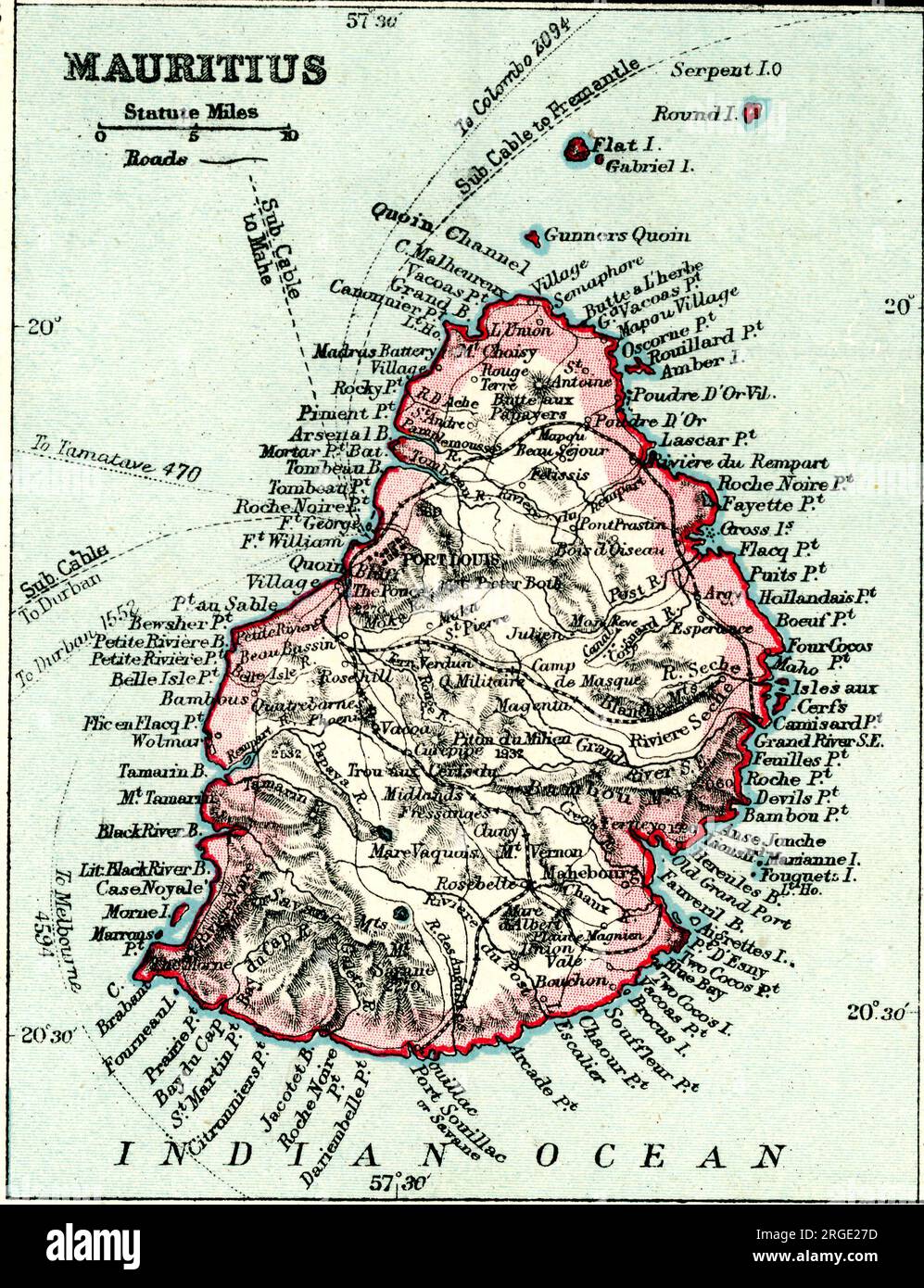 Mappa dell'isola mauritius immagini e fotografie stock ad alta ...