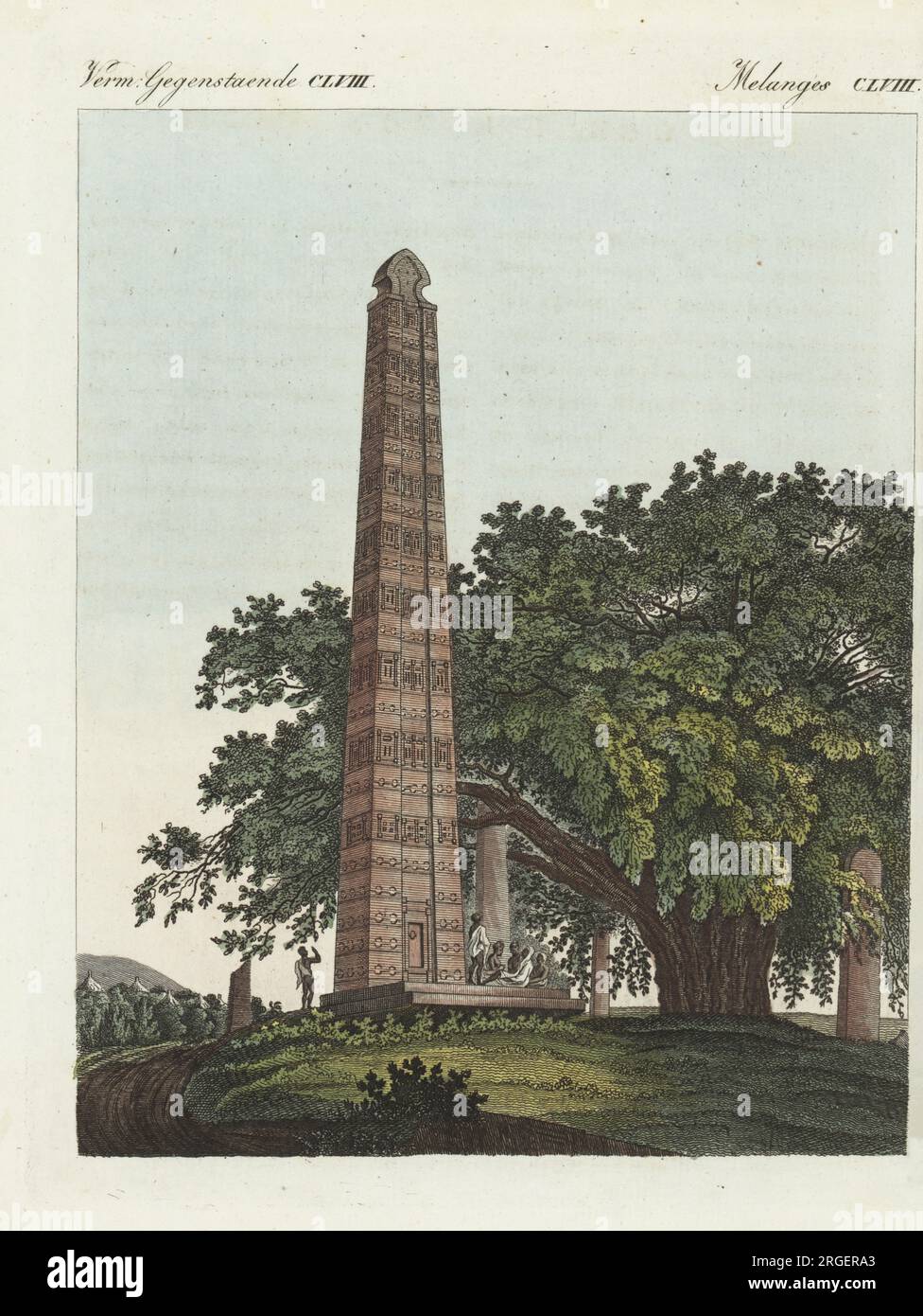 L'obelisco di Axum, Tigray, Abissinia (Axum, Etiopia). Alta stele di ...