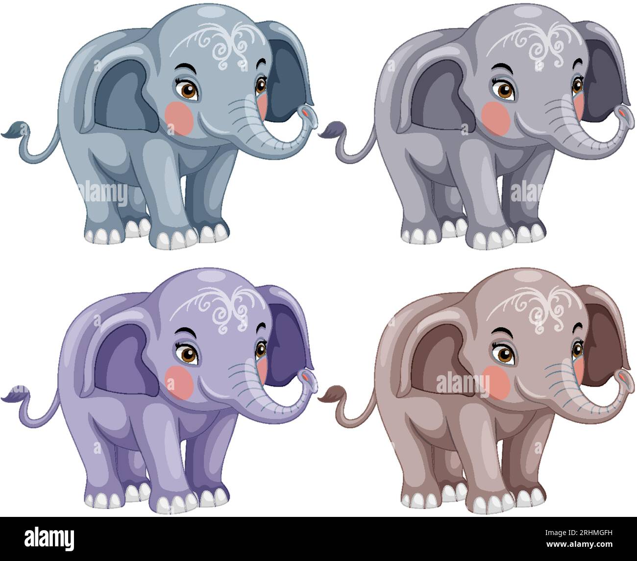 Dipinto da elefante Immagini Vettoriali Stock - Alamy