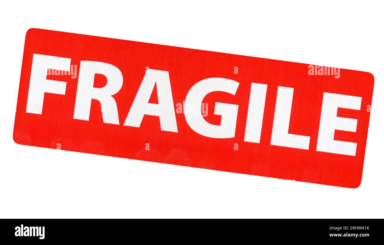 Fragile label Immagini senza sfondo e Foto Stock ritagliate - Alamy