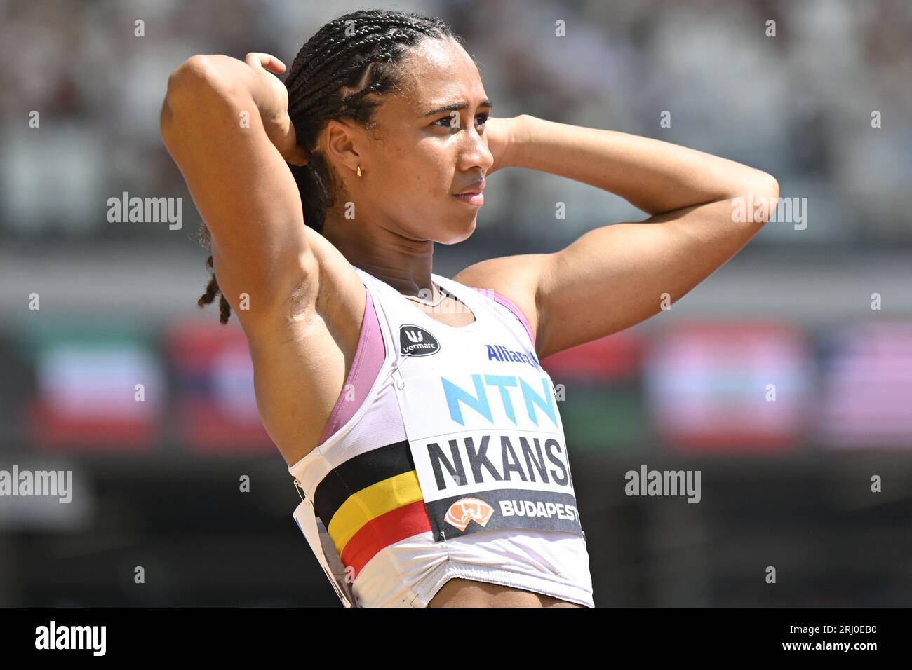 Budapest, Ungheria. 20 agosto 2023. La belga Delphine Nkansa ...