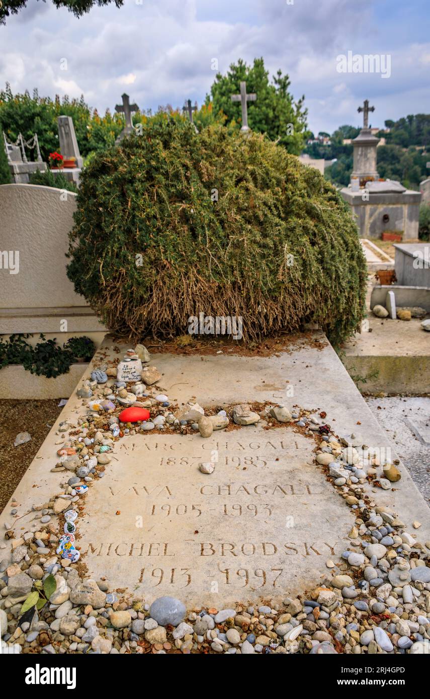 Saint Paul de Vence, Francia - 24 maggio 2023: Tomba del famoso artista ...