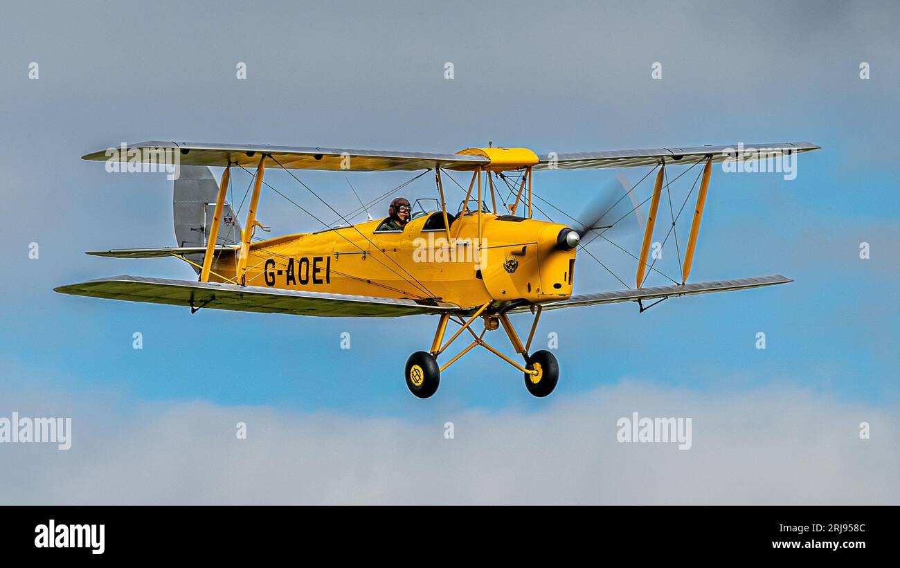 Vintage biplane tiger moth cockpit immagini e fotografie stock ad alta ...