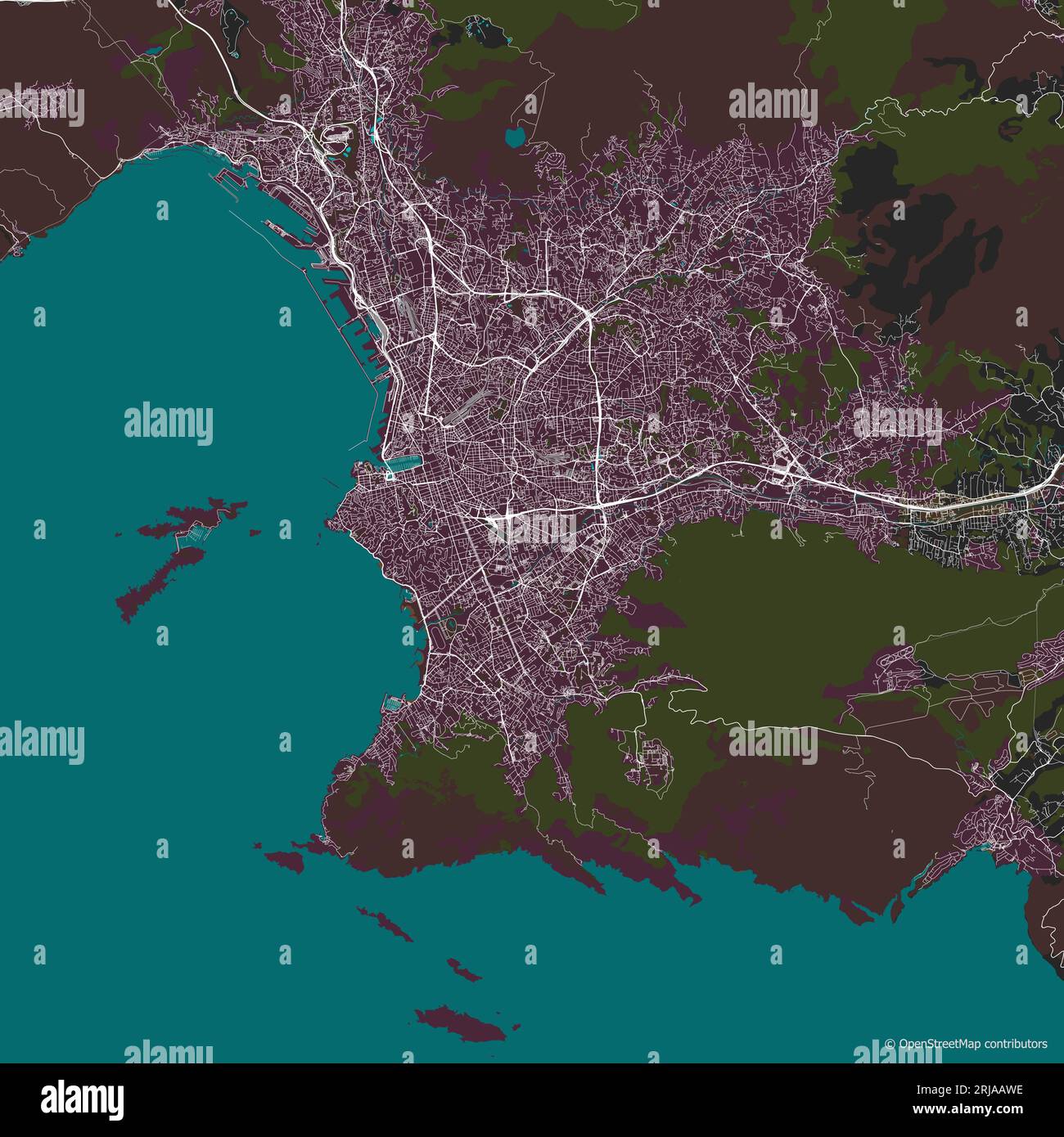 Mappa di marsiglia Immagini Vettoriali Stock - Alamy