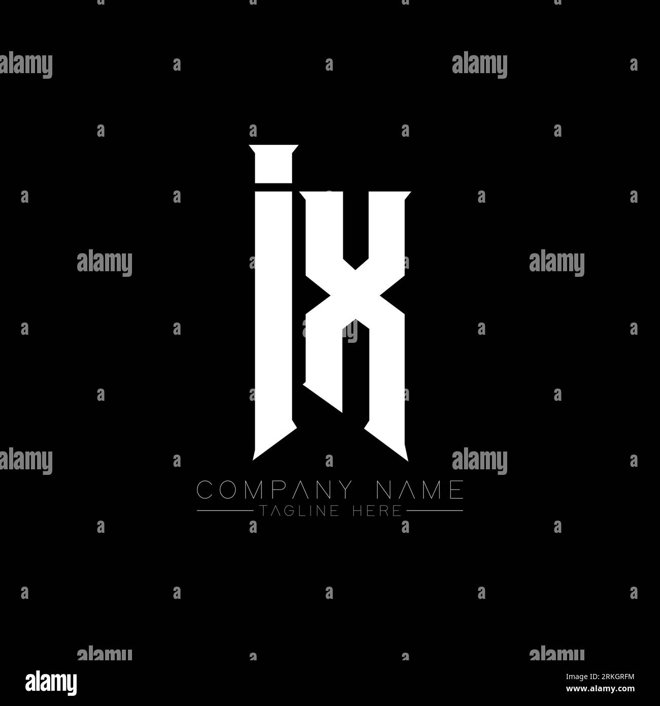 Design del logo IX Letter. Sigle iniziali IX icona del logo per le ...