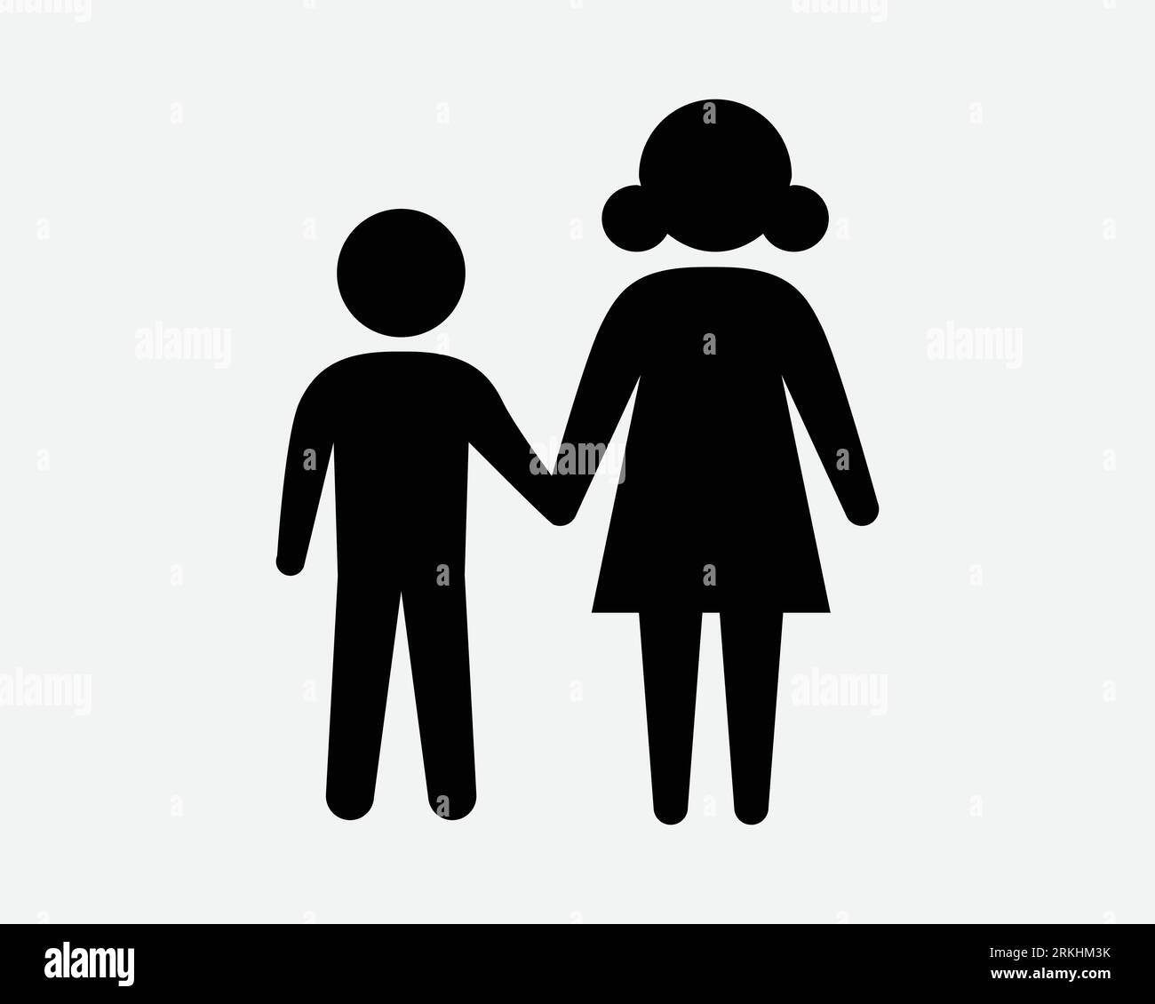 Disegno di bambino e donna Immagini Vettoriali Stock - Alamy