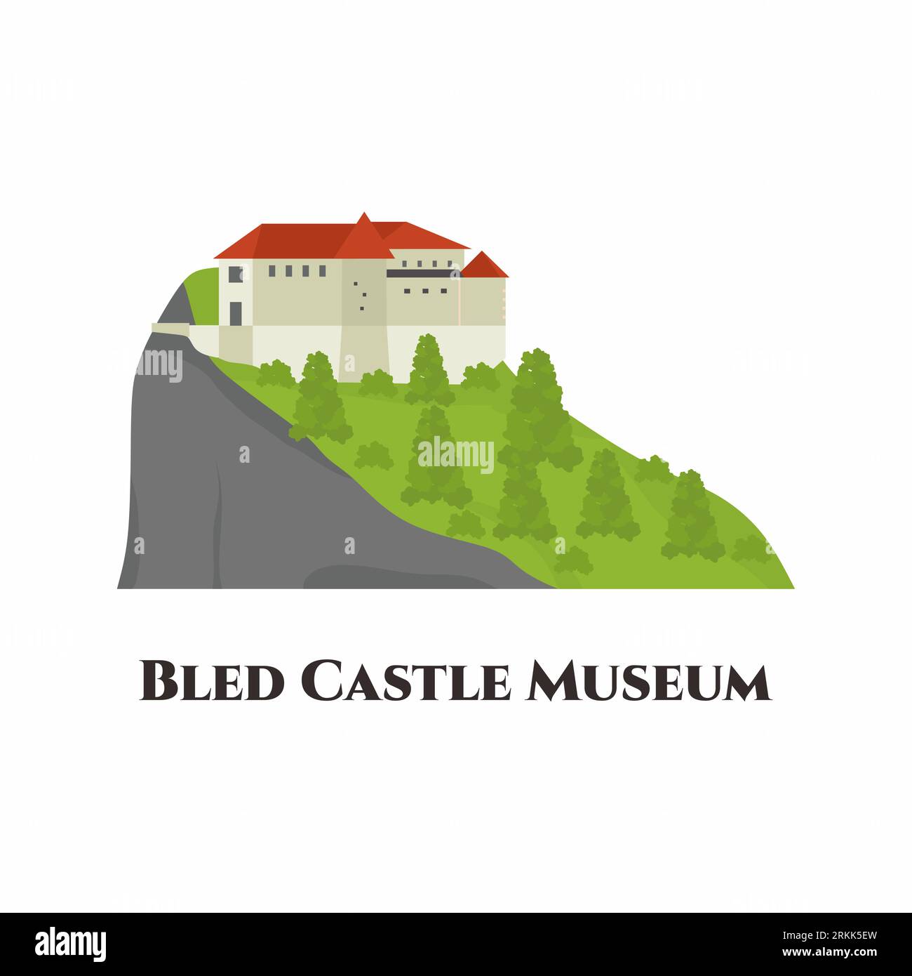 Bled castle Immagini Vettoriali Stock - Alamy