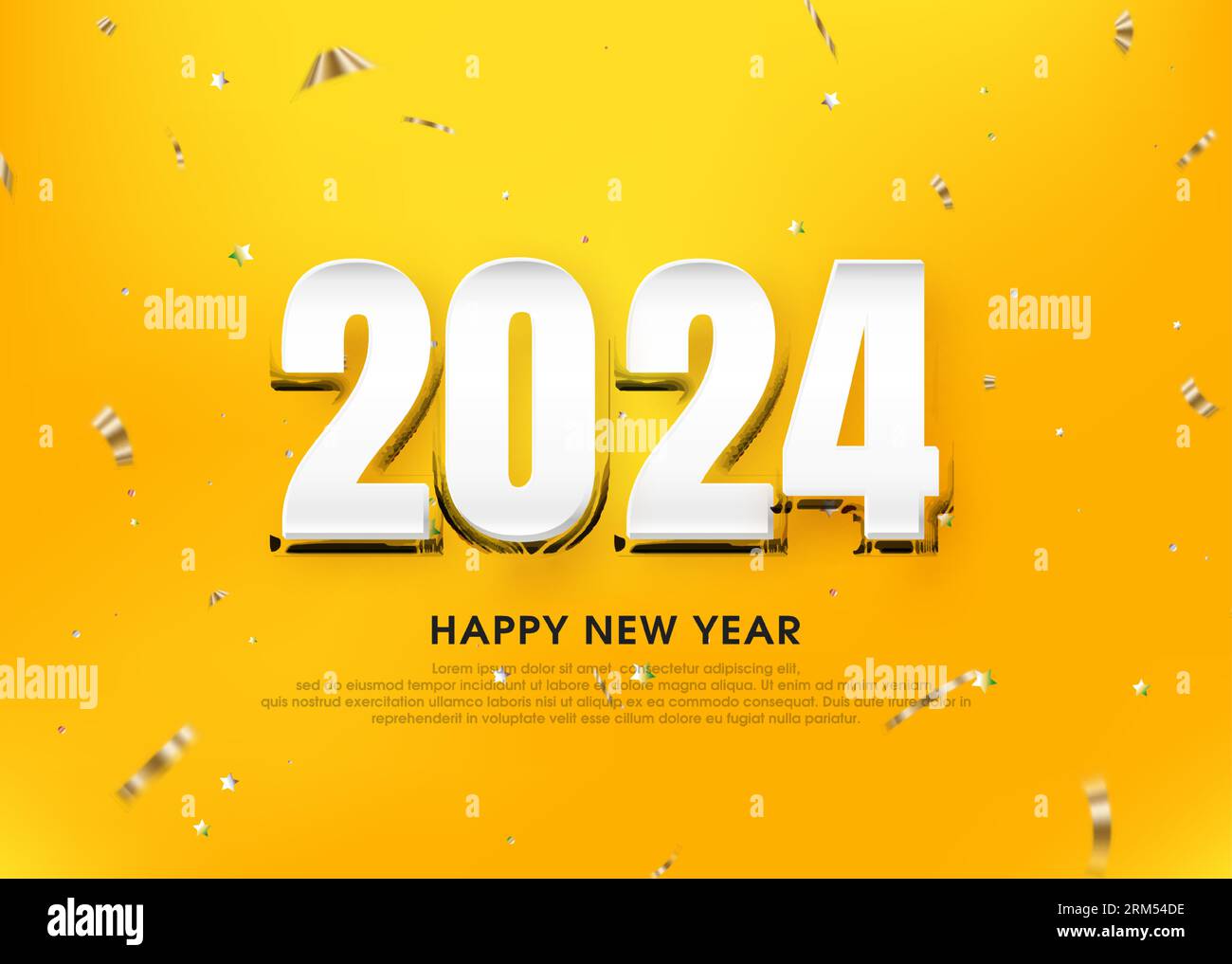 sfondo vettoriale a 2024 numeri, poster banner di auguri di buon anno ...