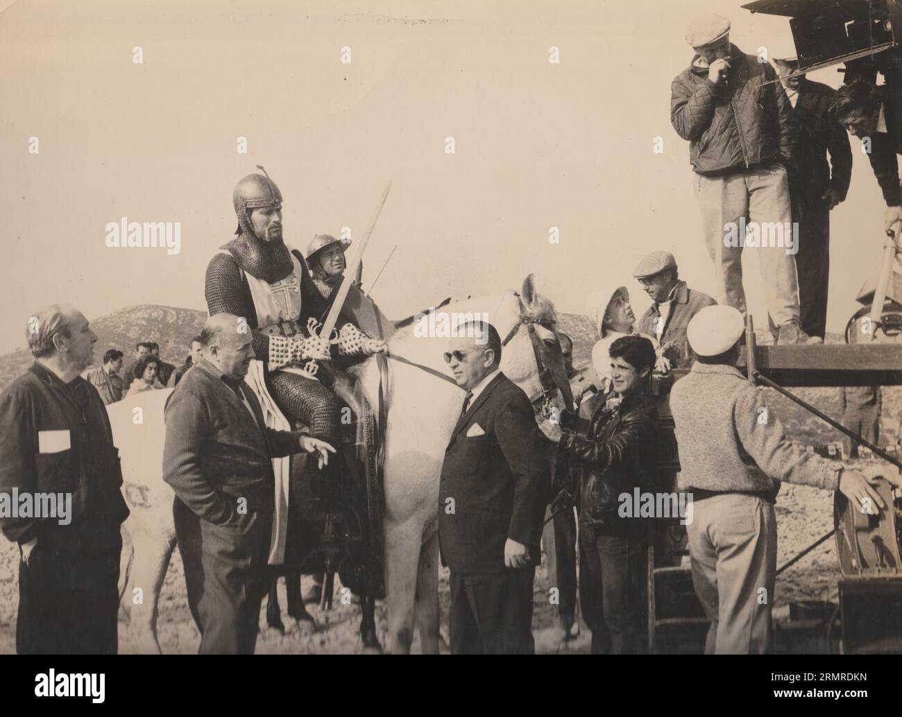 El Cid (Rank, 1961). Charlton Heston Candid dietro le quinte con il ...