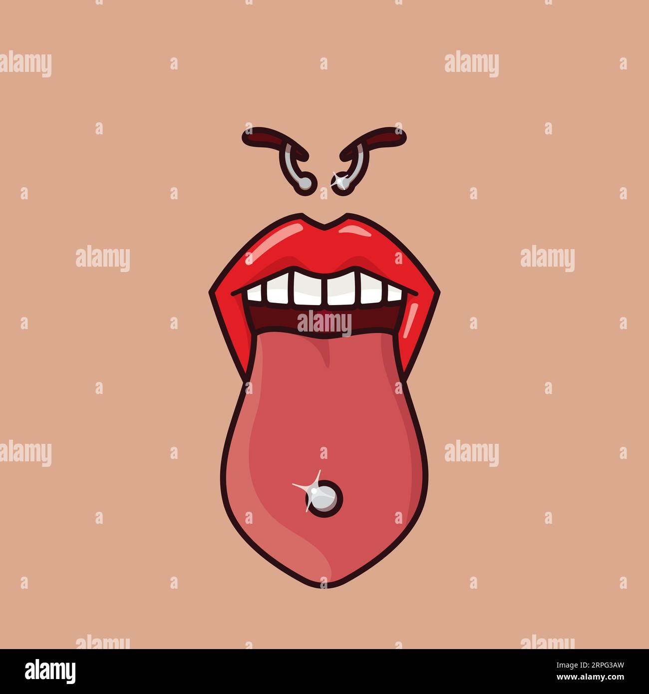 Body piercings Immagini Vettoriali Stock - Alamy