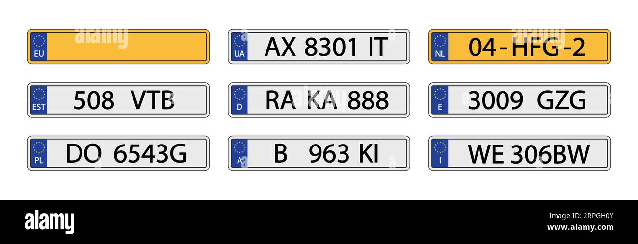 Targa auto germania Immagini Vettoriali Stock - Alamy