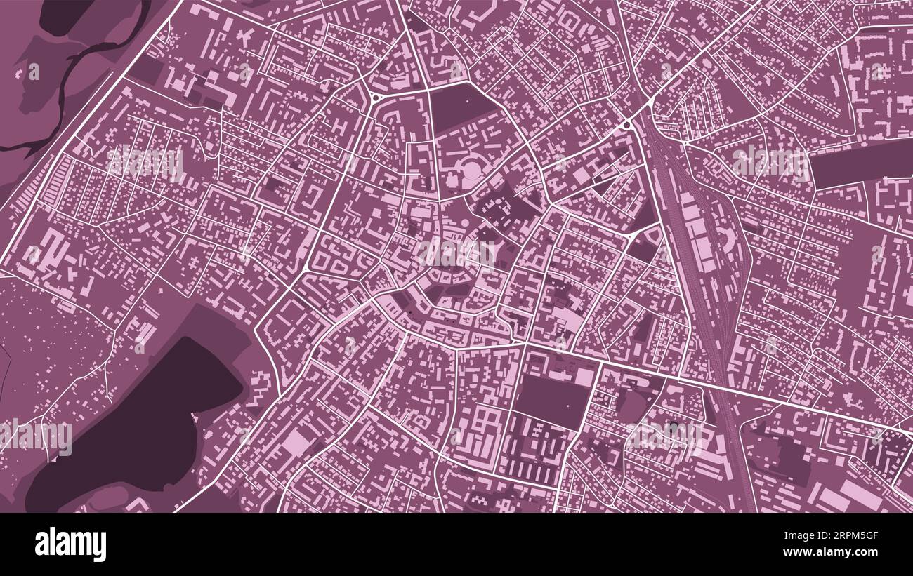 Sfondo mappa di Ivano-Frankivsk, Ucraina, poster della città magenta ...