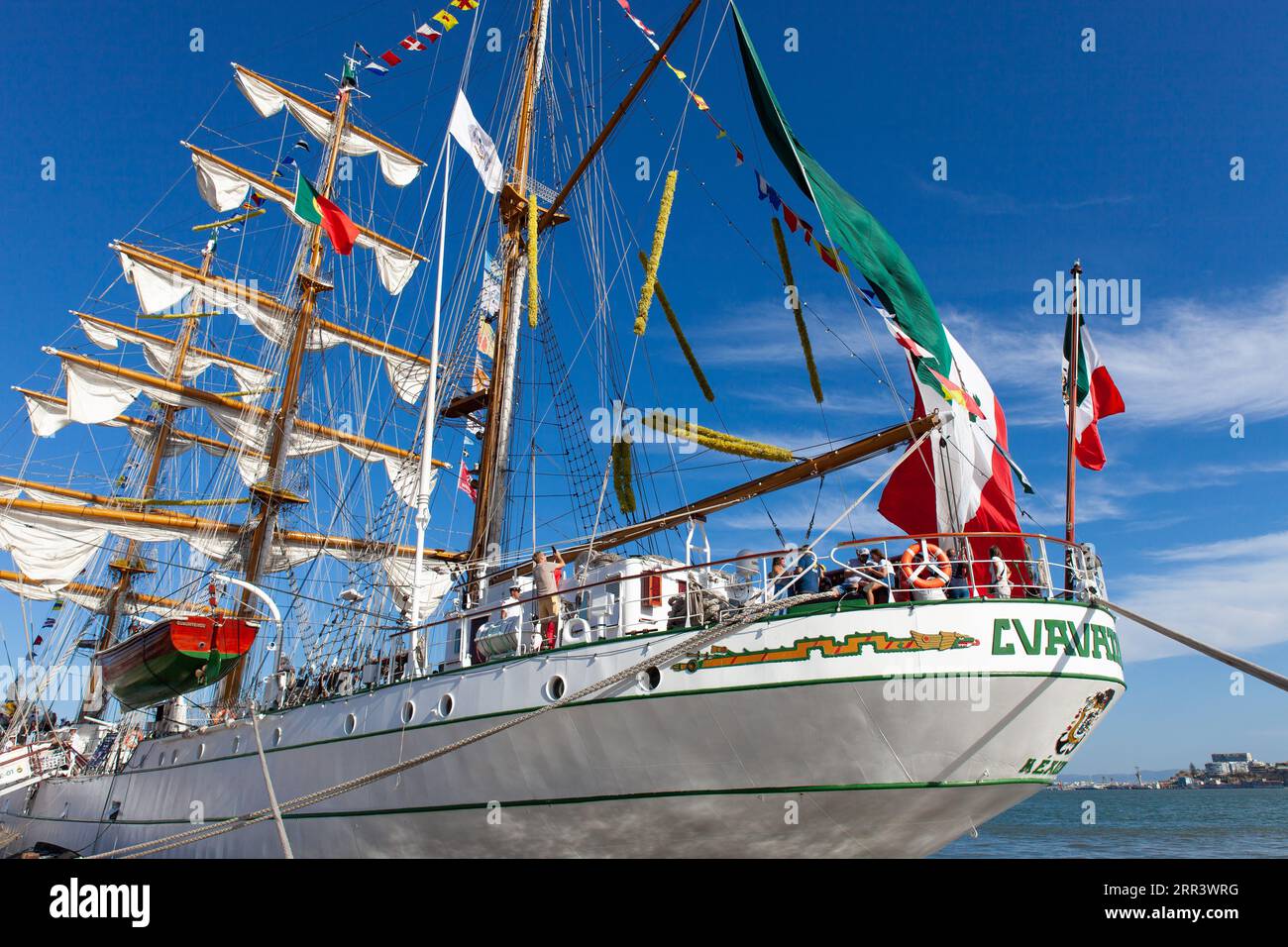 Lisbona, Portogallo, 31 agosto 2023: Barca a vela messicana Cuauhtémoc ...