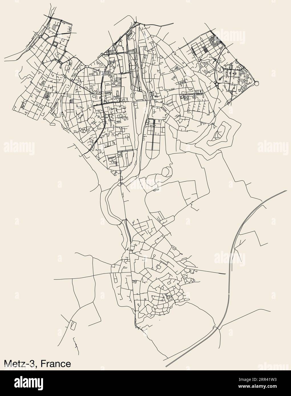 Metz map Immagini Vettoriali Stock - Alamy