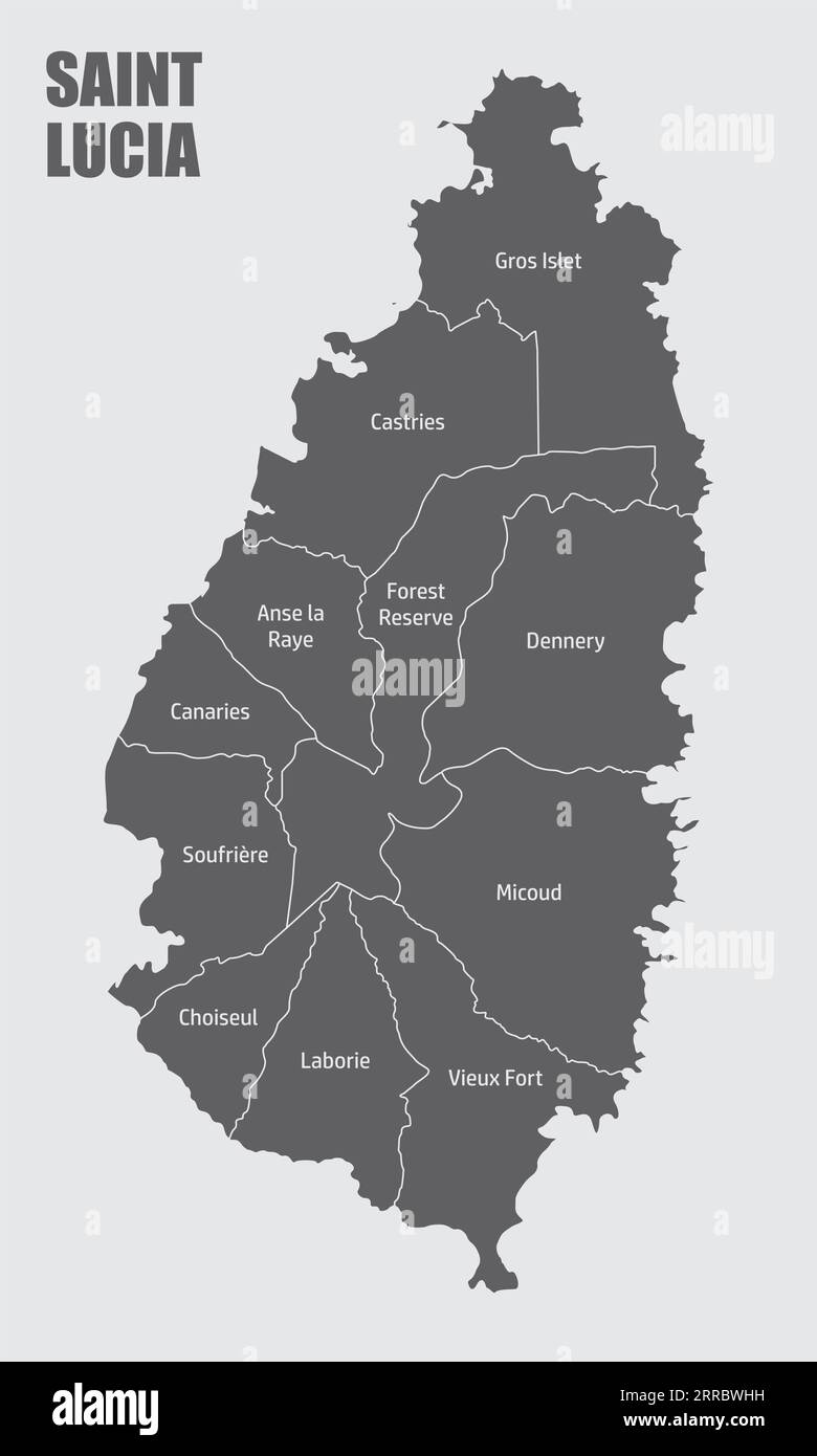 Sfondo della mappa di santa lucia immagini e fotografie stock ad alta ...